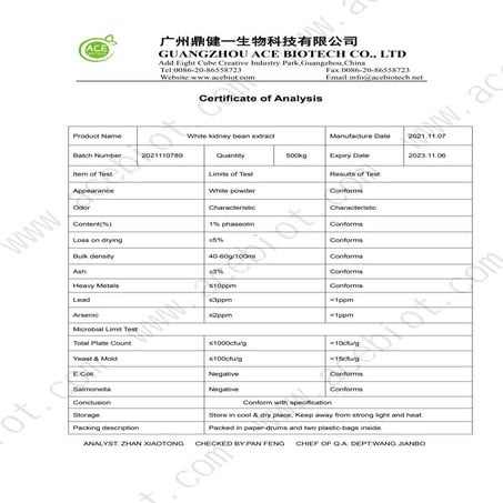 Coa of sugar cane wax extract