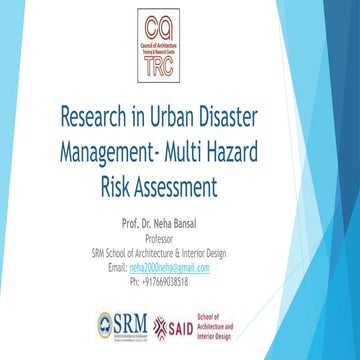 Research model of Multi Hazard Risk Management- Dehradun | PPTX