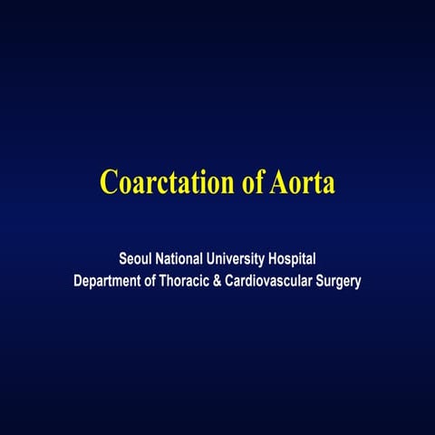 Coarctation Of Aorta | PPT