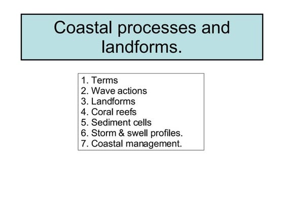 Marine and Coastal Processes | PPT | Geography | Science