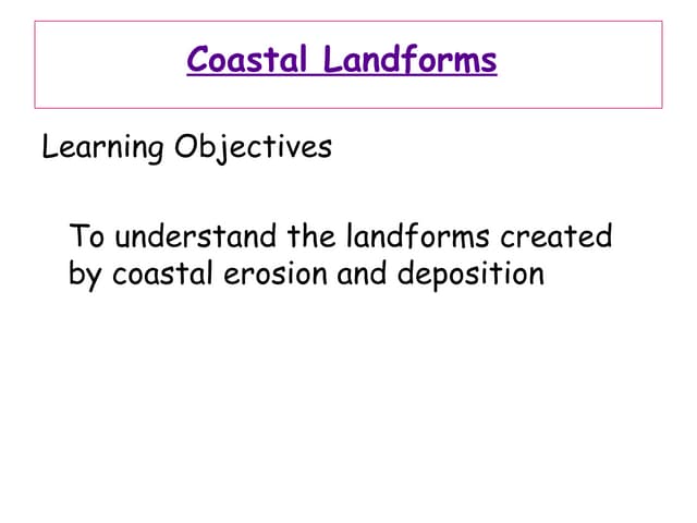 Marine and Coastal Processes | PPT
