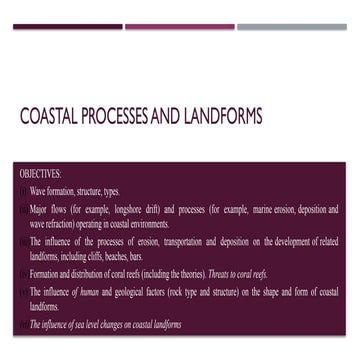Comprehensive Overview of Coastal Processes, Landforms, and Coral Reefs ...