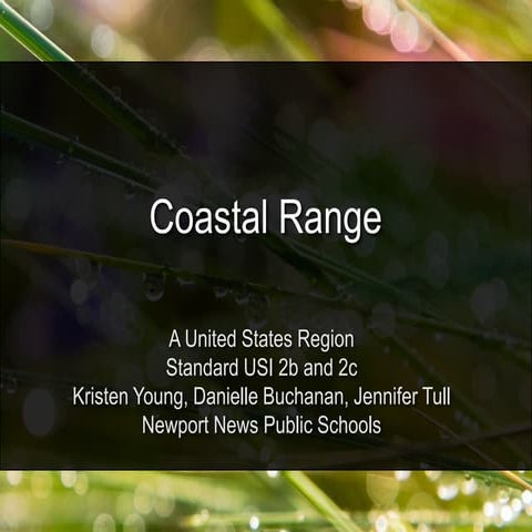 Coastal Range Region | PPTX