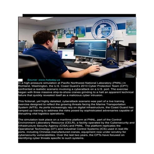 Coast Guard Trains for Real-World Cyber Threats in High-Stakes Port ...