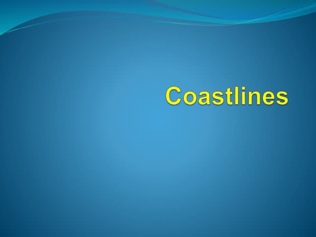 Coastal land forms .erosional and depositional landforms | PPTX