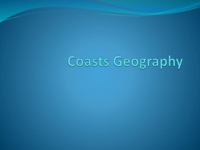 Marine and Coastal Processes | PPT