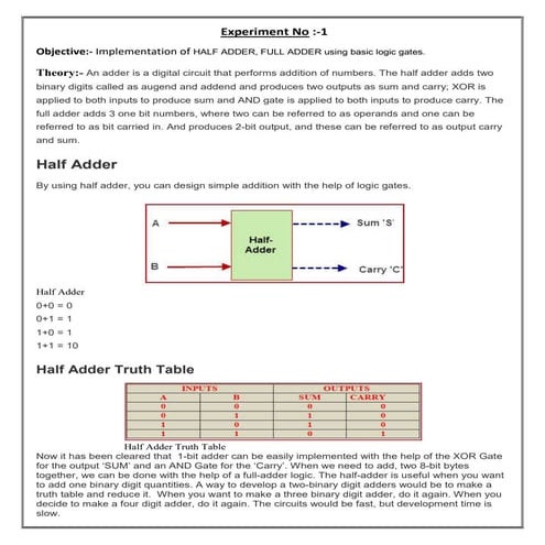 Computer Organization And Architecture Lab Manual 1130