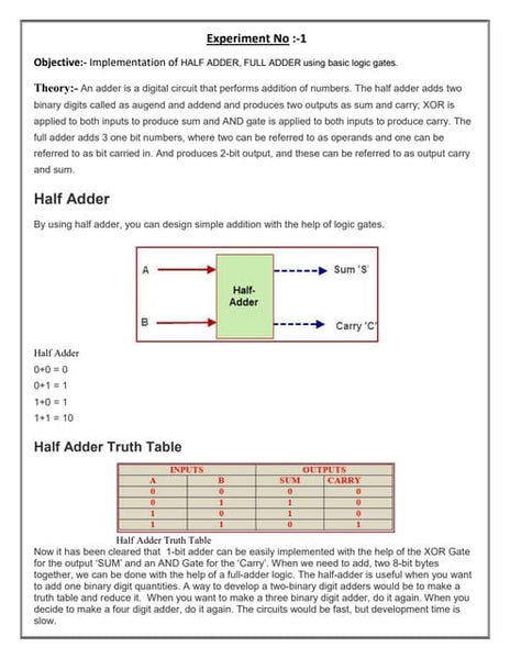 Computer Organization And Architecture Lab Manual 1130