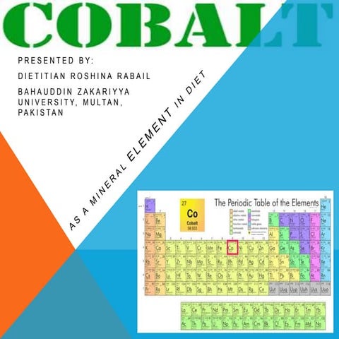 Cobalt in Diet | PPTX