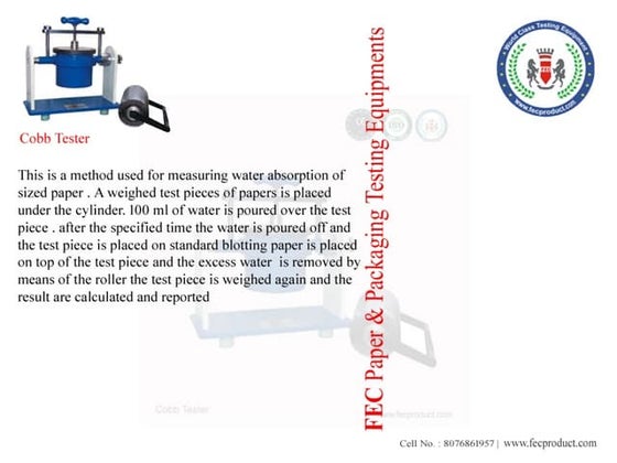 Cobb tester copy | PDF