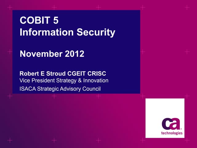Cobit 5 For Information Security Pdf It And Internet Support Internet