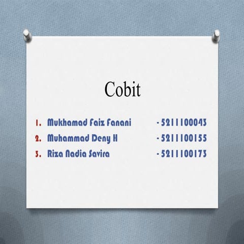 Cobit pertamina | PPTX