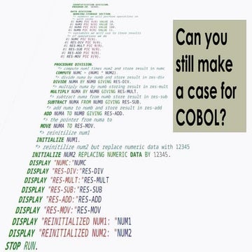 COBOL at 65 - Can we still make a case for COBOL? | PPTX