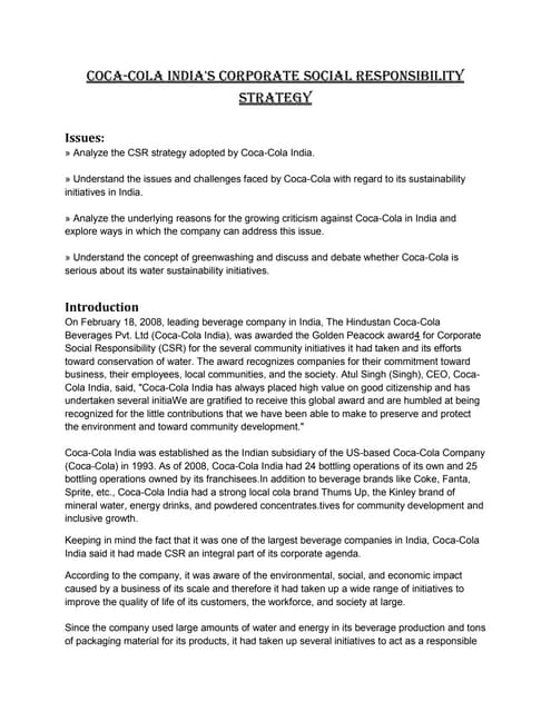 A Critical Analysis of Nike CSR-2 | DOCX