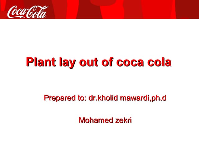 Process Layout of Coco Cola (2).pdf | Alcoholic Beverages | Food & Drink