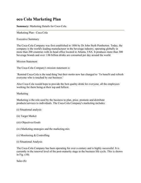 Coca cola product life cycle | PDF