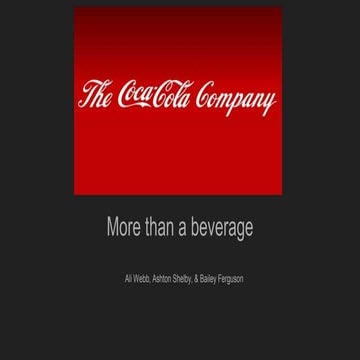 Coca Cola Presentation Audit | PPT