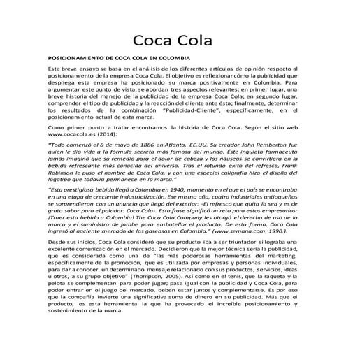 Coca cola | DOCX