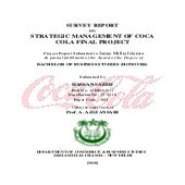 Strategic Management of Coca Cola Company | PDF