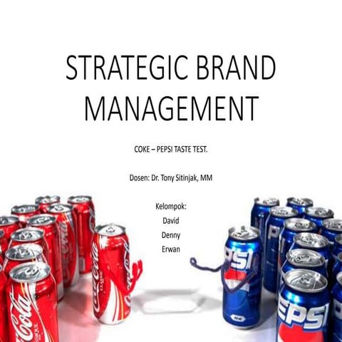 Coca cola vs Pepsi, blind test simulation | PPTX