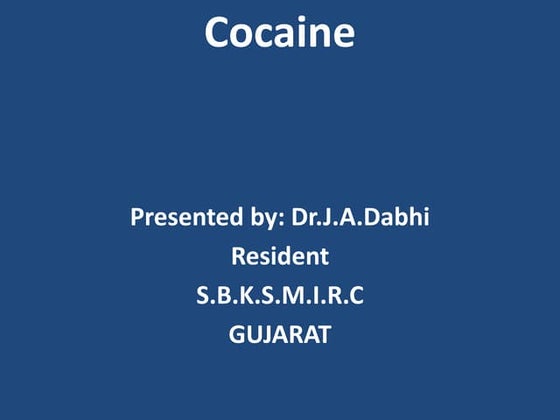 Cocaine powerpoint | PPTX
