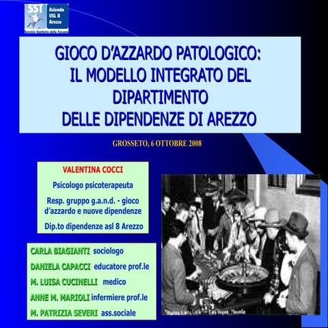 Cocci, Valentina. Gioco d'azzardo patologico : il modello integrato del ...