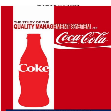 QUALITY MANAGEMENT SYSTEM OF COCA COLA | DOCX