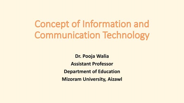 a brief introduction of ict and its components | PPTX
