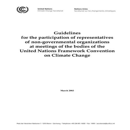 UNFCCC - Coc guide | PDF