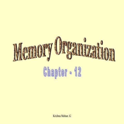 Memory organization is the chapter from Mano | PPT