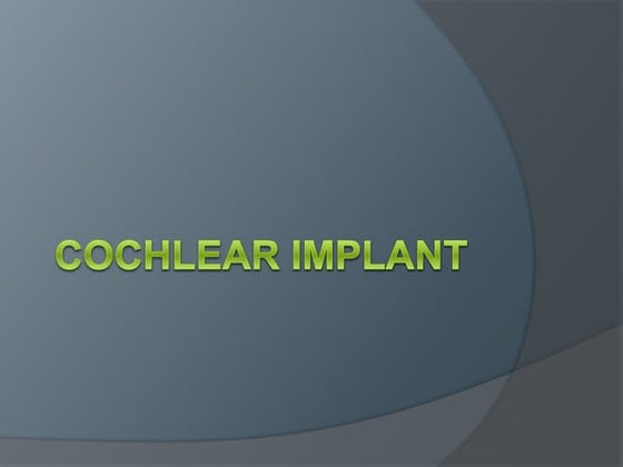 Cochlear Implant Surgery in Gurgaon (ENT INFOGRAPHY) | PDF