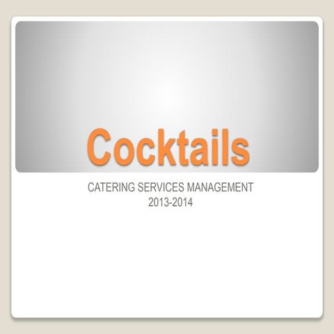 COCKTAIL BOOKLET | PPT
