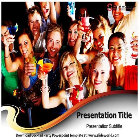 Cocktail Party Powerpoint Template | PPTX