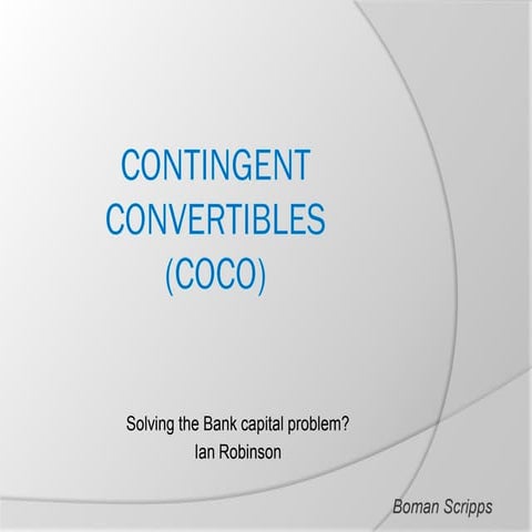 Contingent Convertibles (Coco) | PDF