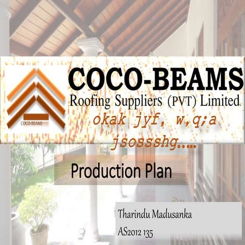 coconut wood roofing timber industry production plan | PPTX