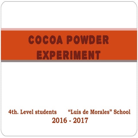 Cocoa experiment | PPT