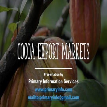 Cocoa export markets | PPT
