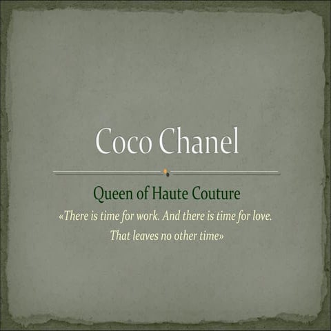 Coco chanel presentation | PPTX
