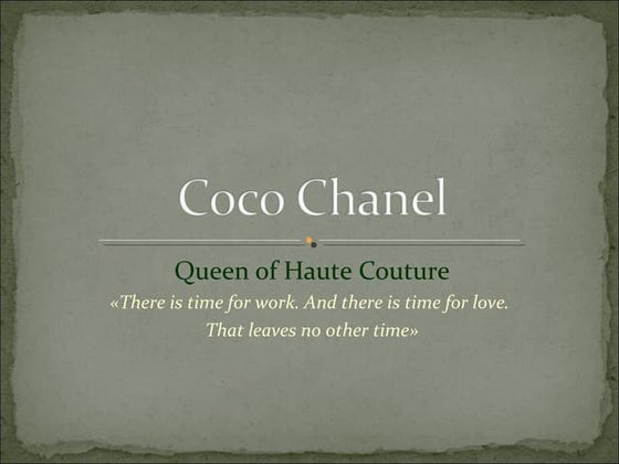 Coco chanel presentation | PPTX
