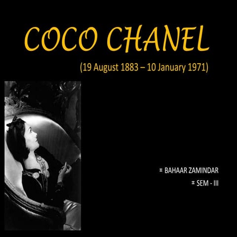 Coco chanel presentation | PPTX