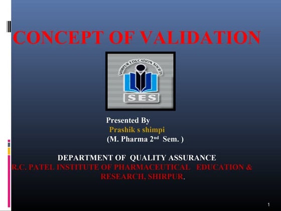 PROCESS VALIDATION | PPT