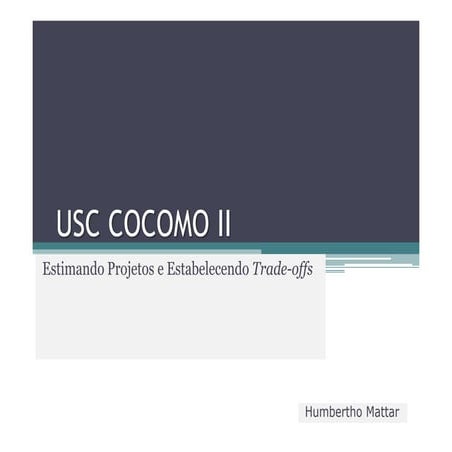USC COCOMO II | PDF