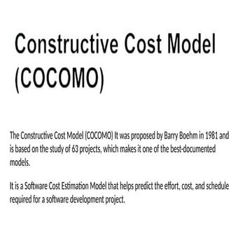COCOMO (Software Engineering) | PPTX