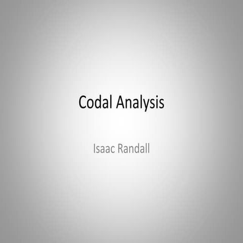 Codal analysis | PPT