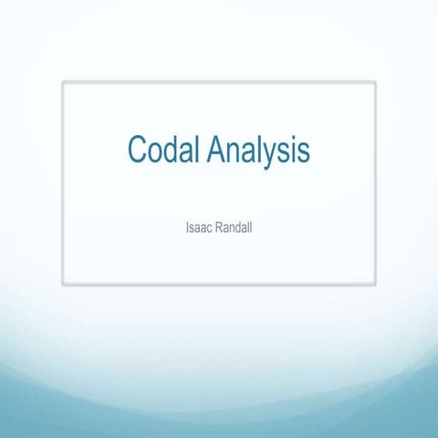 Codal analysis | PPTX