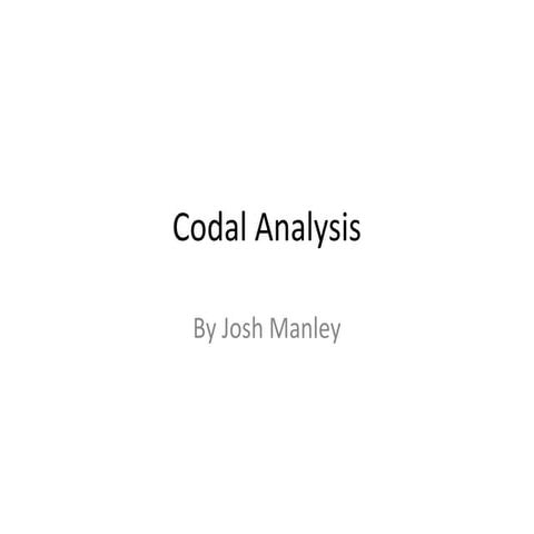 Codal analysis a2 | PPT