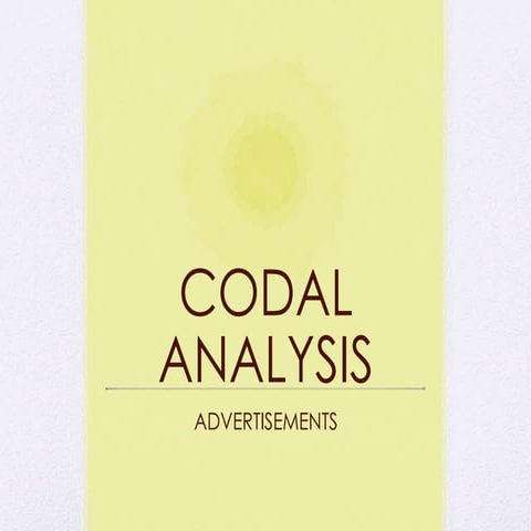 Codal analysis finished | PPT