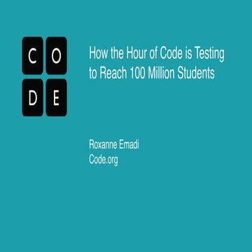 Virtual Optimizely Experience 2014 - Code.Org - How the Hour of Code is ...