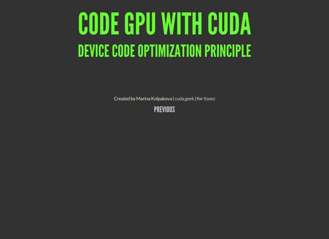 Code GPU with CUDA - Device code optimization principle | PDF Code GPU with CUDA - Device code optimization principle | PDF
