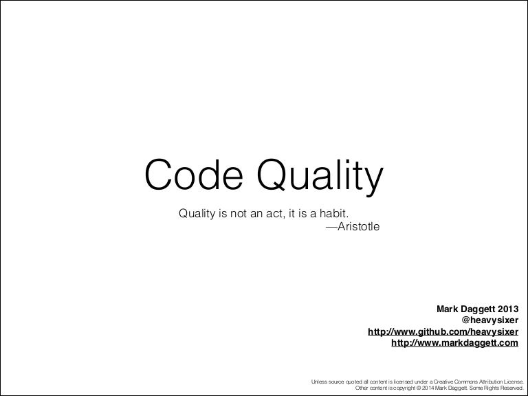 Understanding Measuring And Improving Code Quality In Javascript 